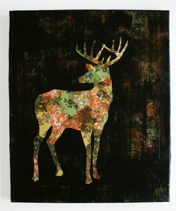 Maleri - hjort - Epla